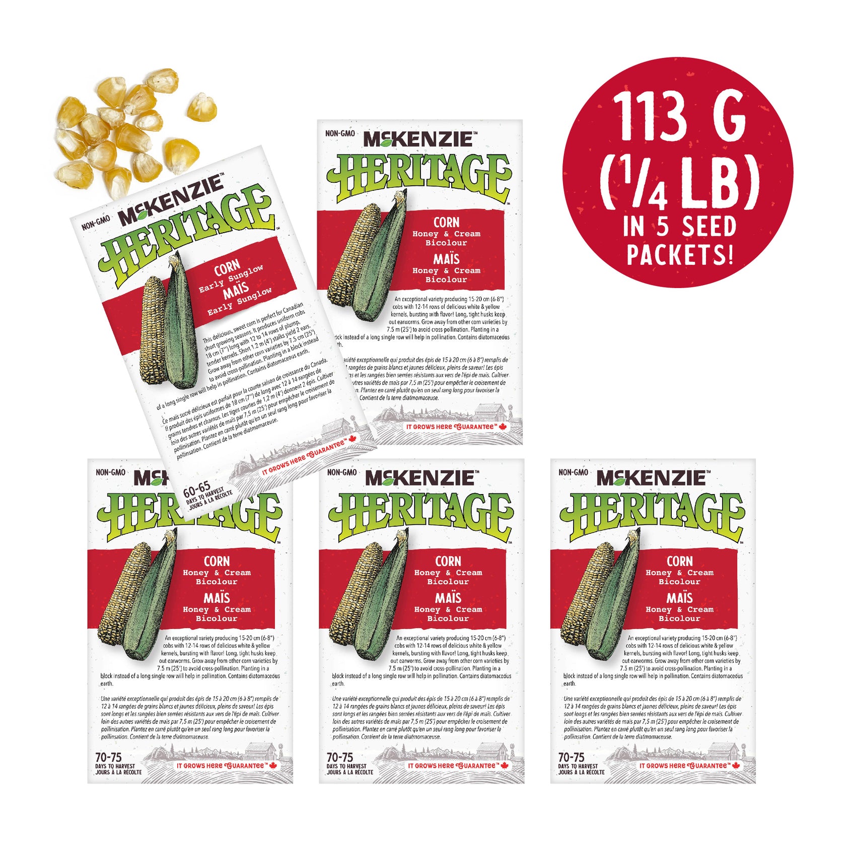Buy Honey & Cream Bicolor Econ Pack Corn Seed Online | McKenzie Seeds
