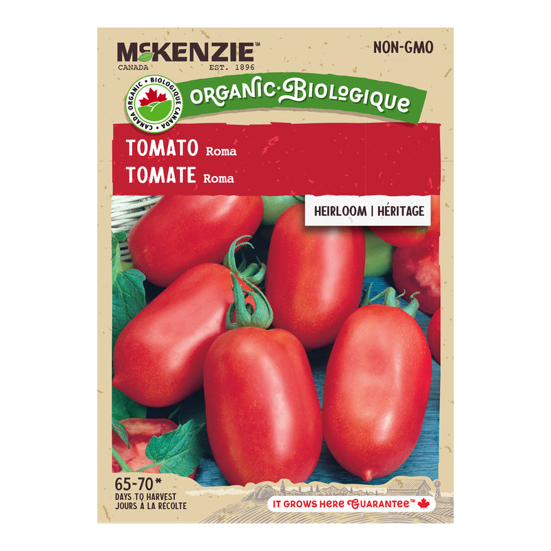 Organic Tomato Seeds, Roma – McKenzie Seeds